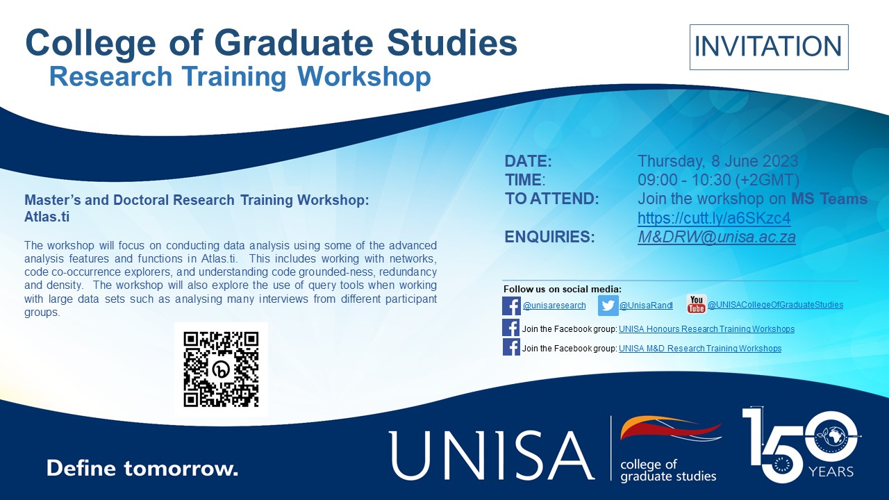 Master's and doctoral research training workshop: 'Atlas.ti'